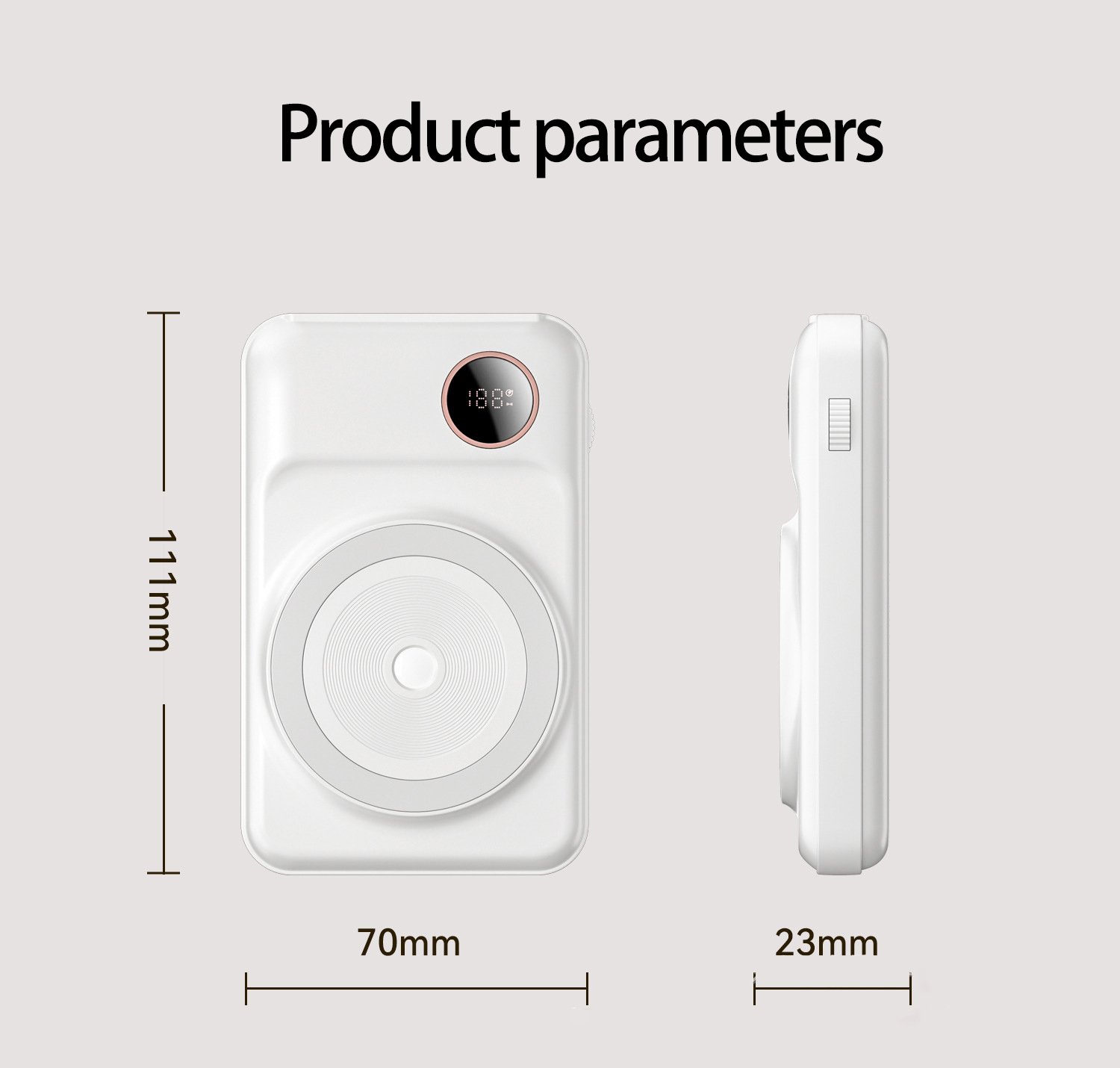 Type C Power Bank Apple MagSafe MagSage Portable Charger 20000mAh PD22 ...