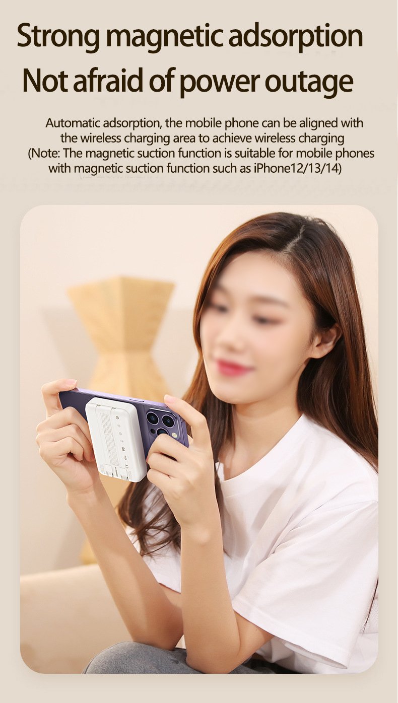 Type C Power Bank Apple MagSafe MagSage Portable Charger 20000mAh PD22 ...