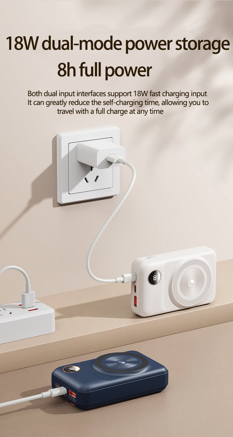 Type C Power Bank Apple MagSafe MagSage Portable Charger 20000mAh PD22 ...