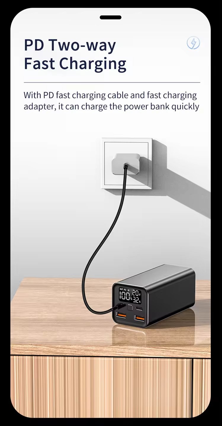 Portable Laptop Charger Pd USB C 65W Power Bank OEM Customize Factory ...