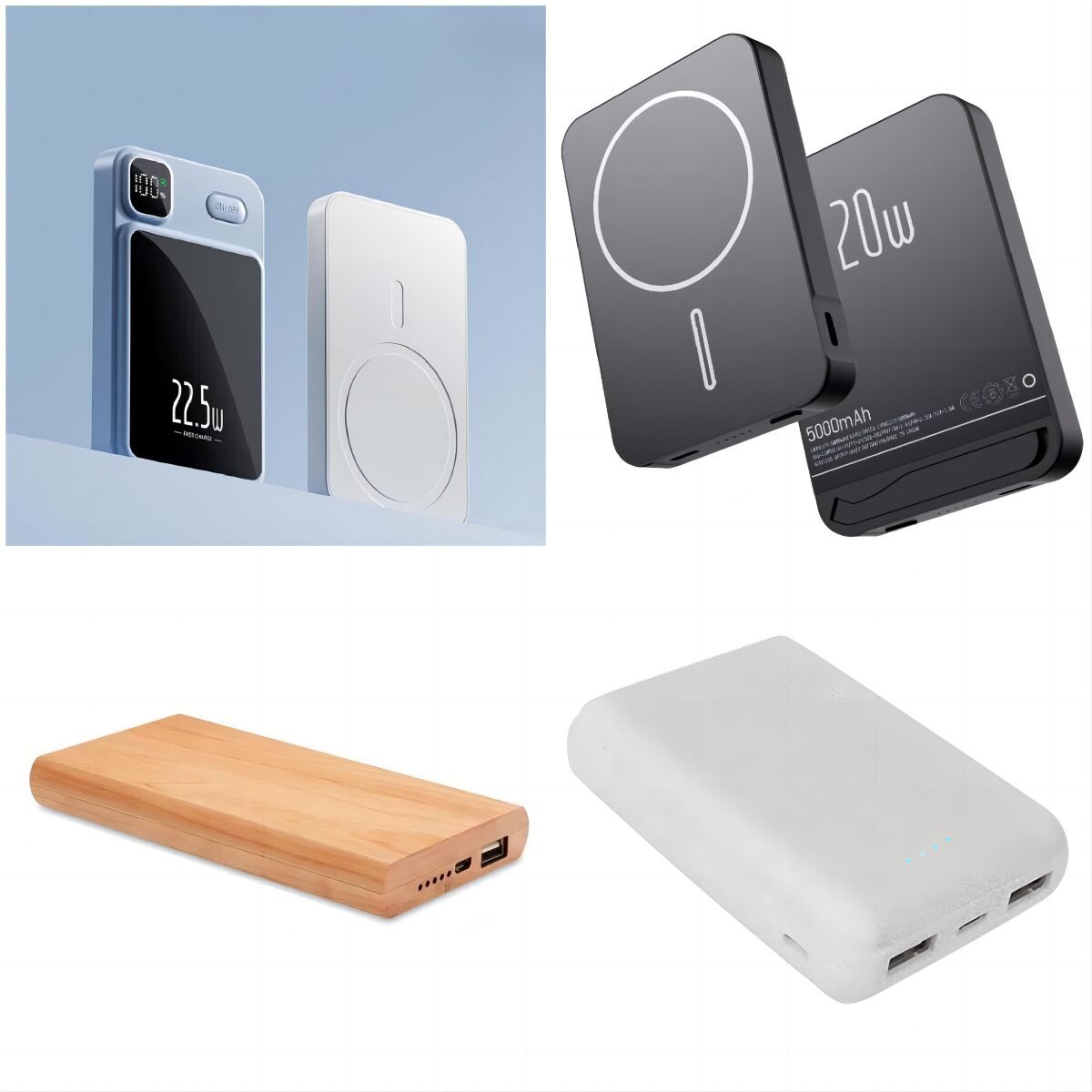 5 in 1 Power Bank 15W Magnetic Wireless Charging 20W PD Wall Charger ...